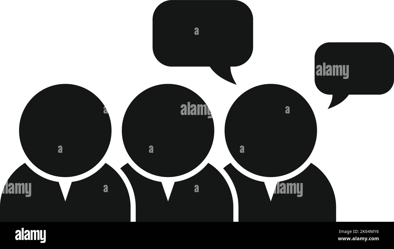 Communication group icon simple vector. Social web. Media work Stock ...