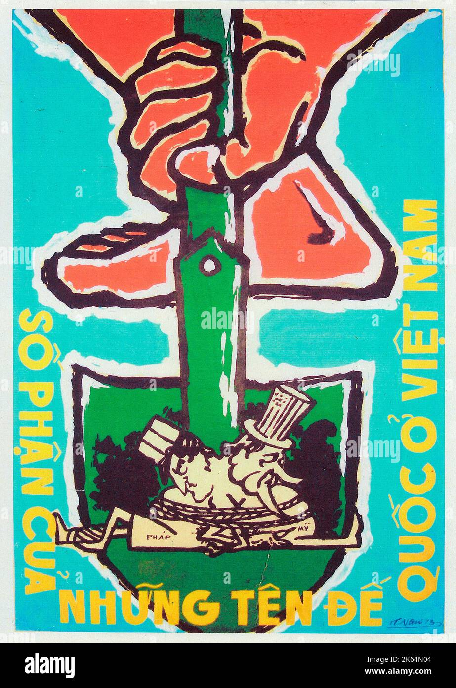 Vietnamese Patriotic Poster - The Fate of the Imperialists in Vietnam ...