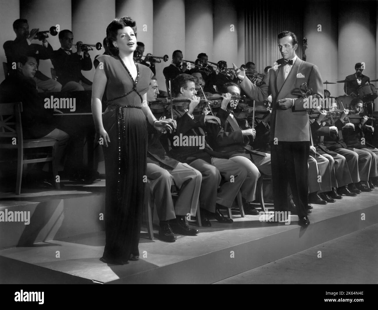 Helen Forrest, Harry James and his Orchestra, on-set of the Film ...
