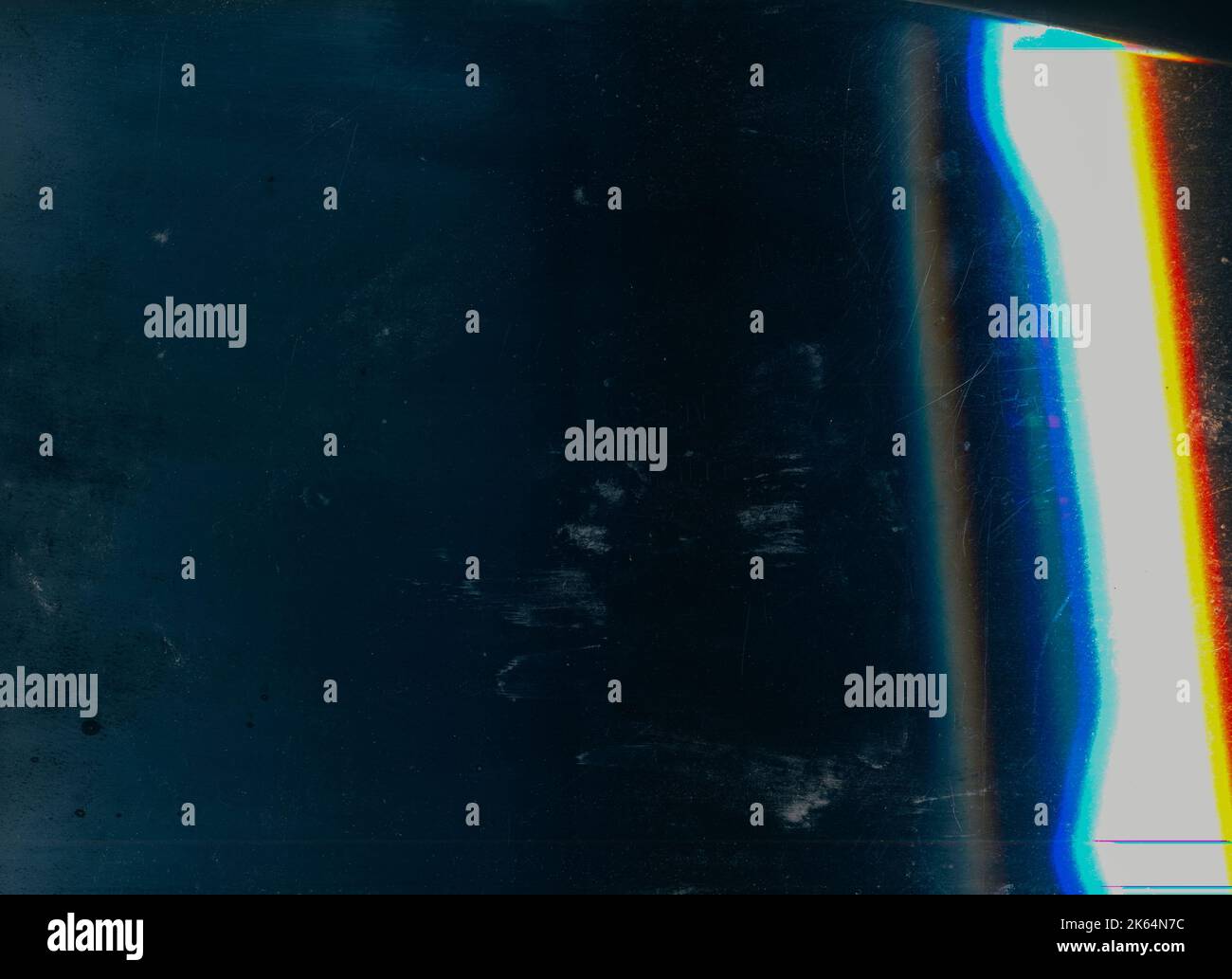 distressed filmstrip glowing flecks dark overlay Stock Photo - Alamy