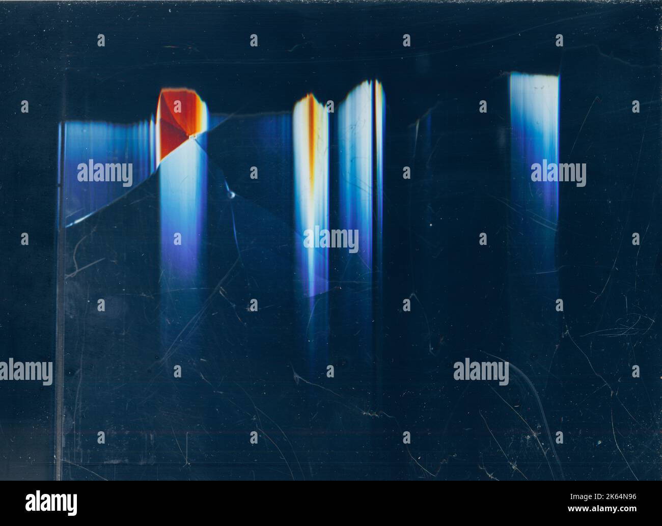distorted screen system damage blue glare effect Stock Photo - Alamy