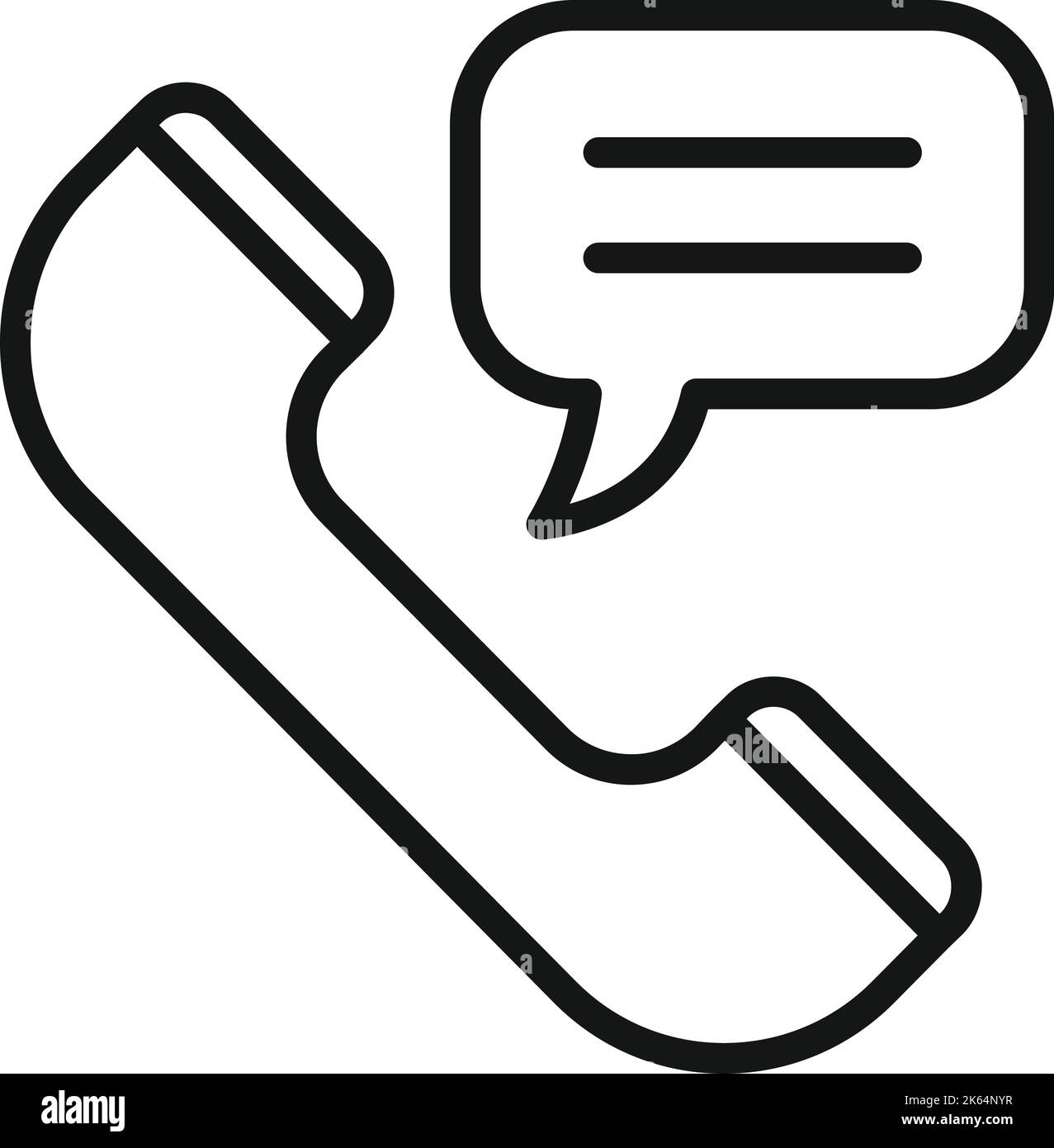 Call icon outline vector. Media work. Mobile speak Stock Vector Image ...
