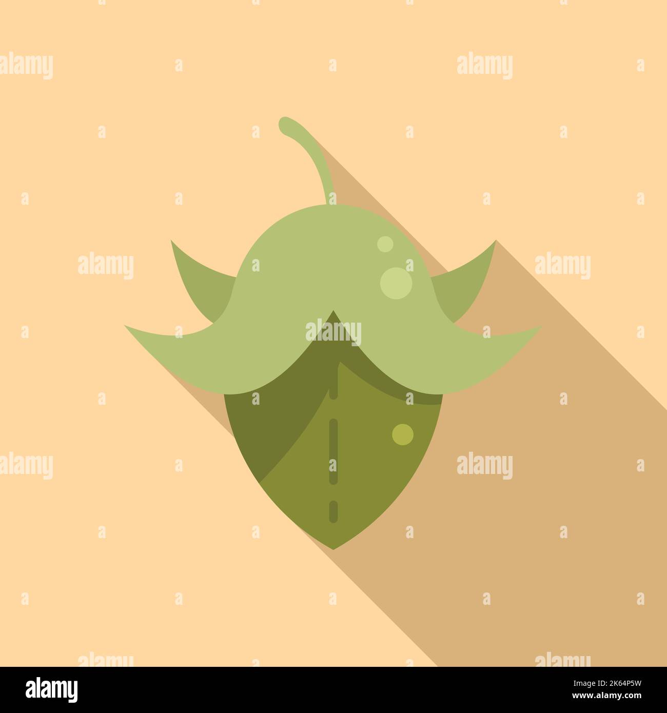 Jojoba aroma icon flat vector. Oil plant. Glass medicine Stock Vector ...