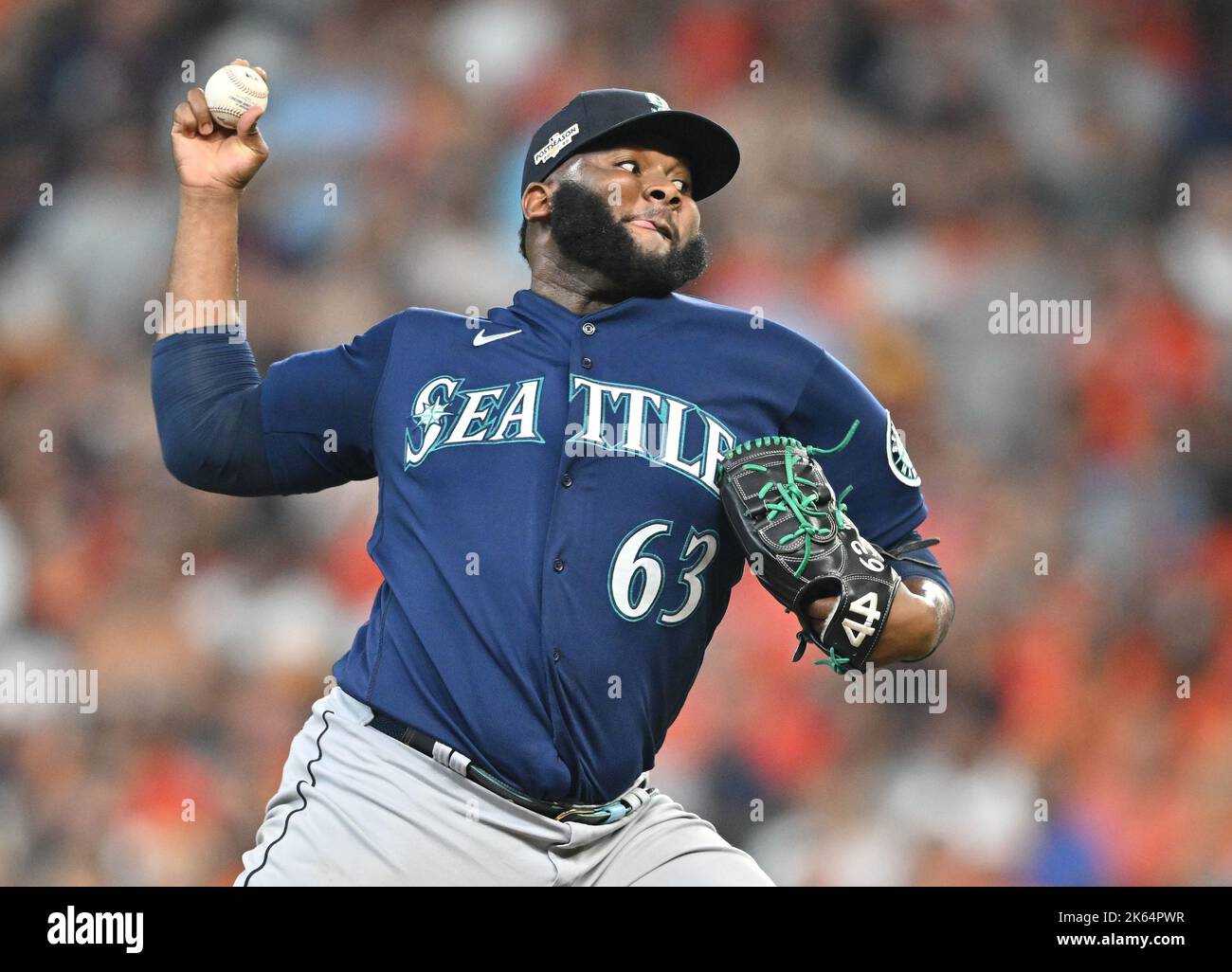 Houston, United States. 11th Oct, 2022. Seattle Mariner pitcher Diego ...