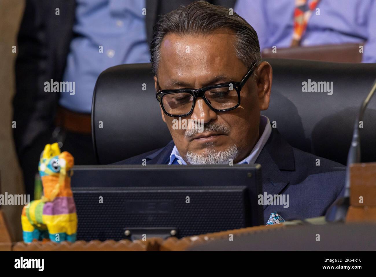 Los Angeles, USA. 11th Oct, 2022. LA City Council members Gil Cedillo ...
