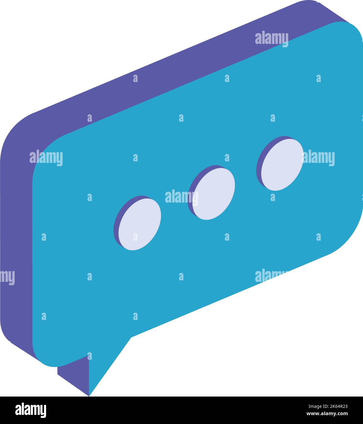 blue speech bubble isometric Stock Vector Image & Art - Alamy
