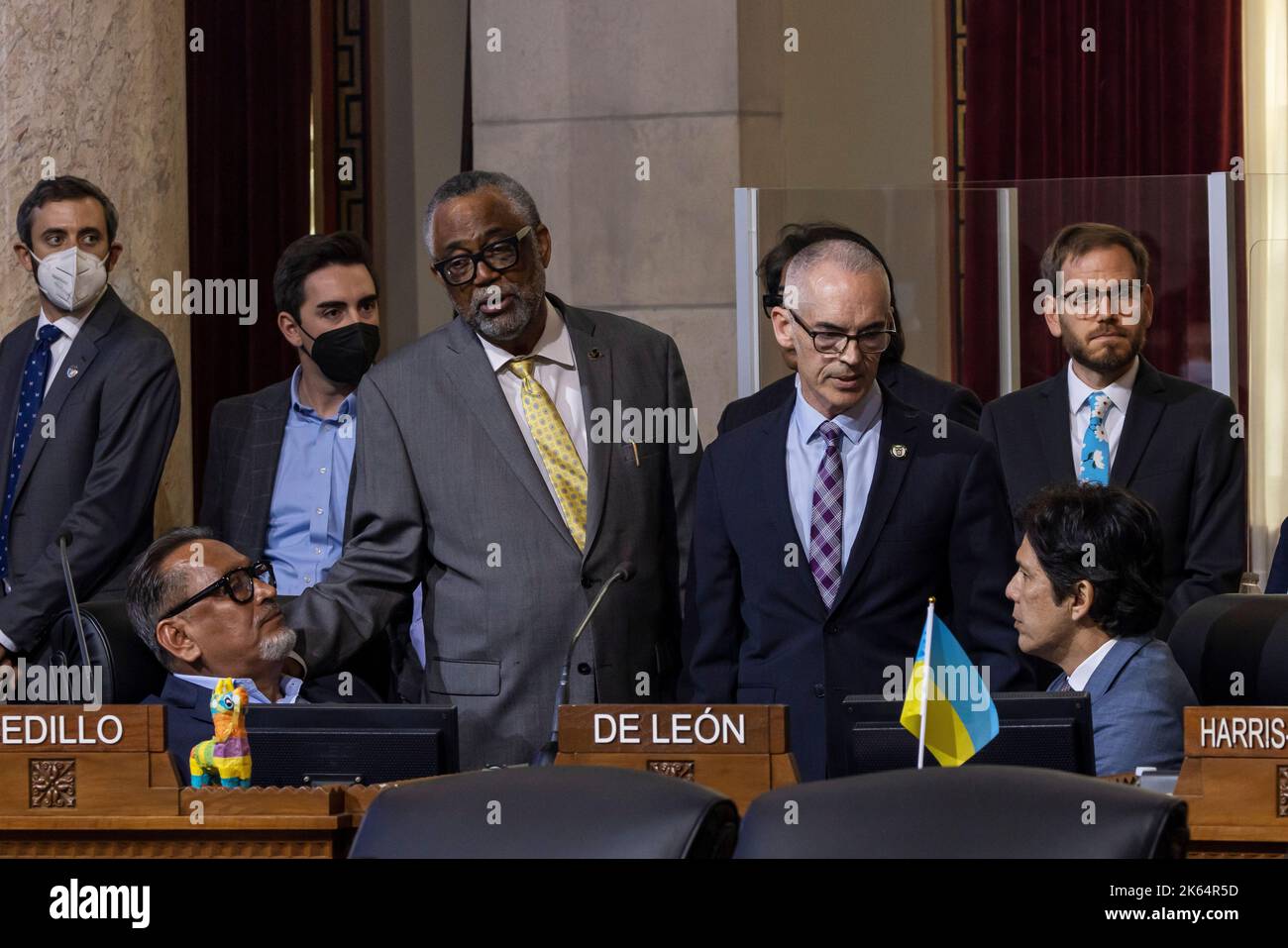 Los Angeles, USA. 11th Oct, 2022. LA City Council members Gil Cedillo ...