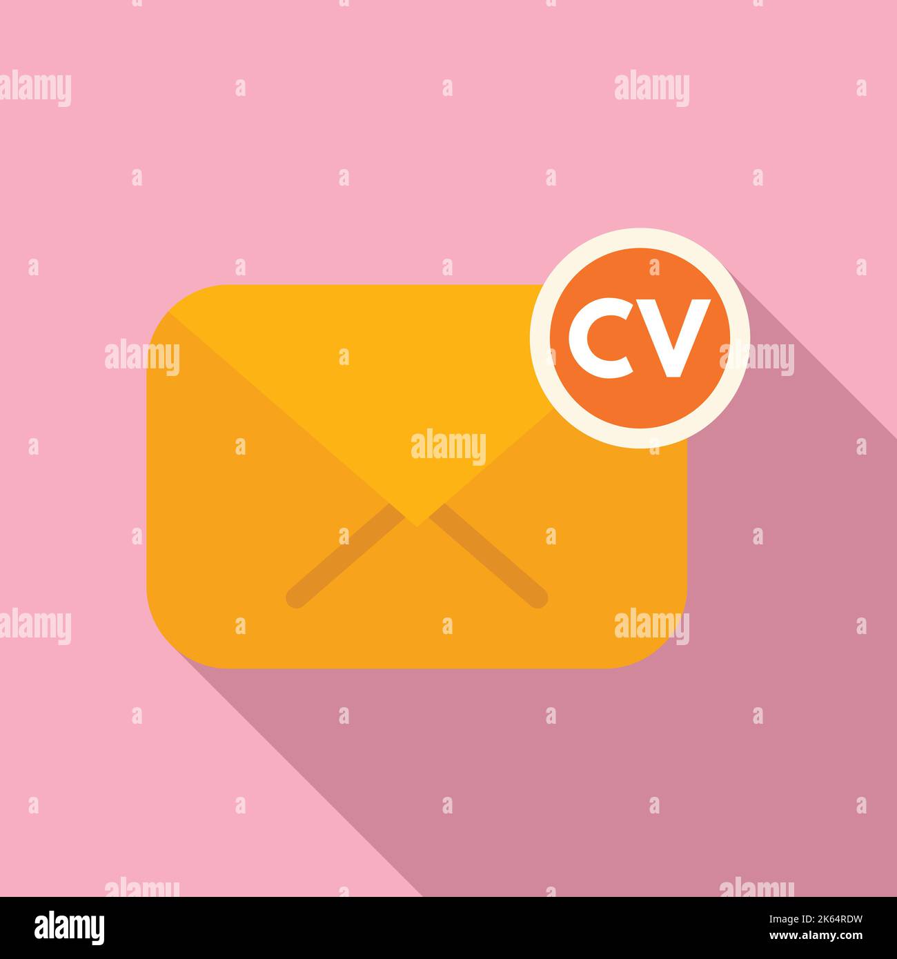 Cv mail icon flat vector. Internet people. Work hire Stock Vector Image ...