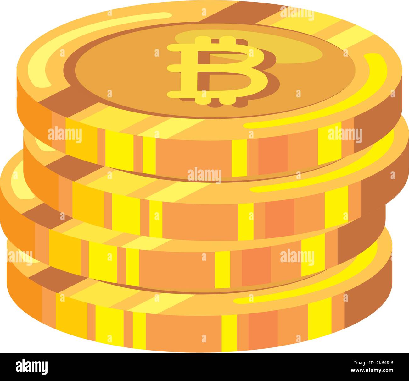 Cryptocurrency bitcoins golden coins Stock Vector Images - Alamy