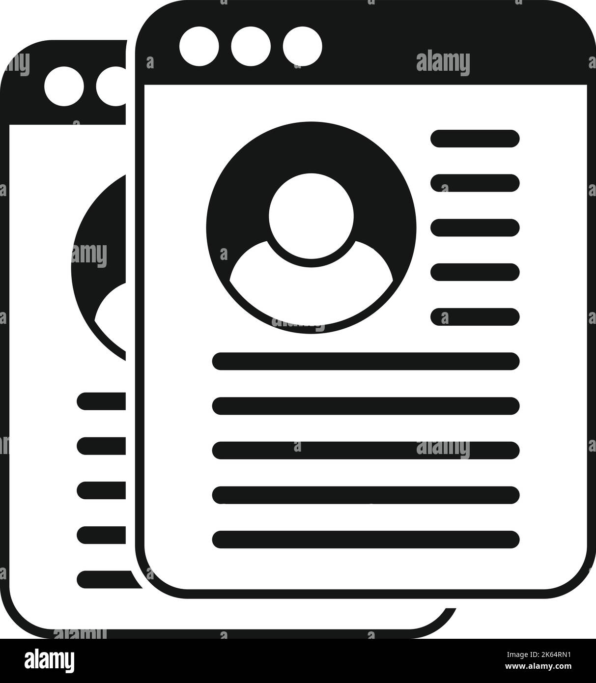 Online web page icon simple vector. Job search. Career people Stock ...