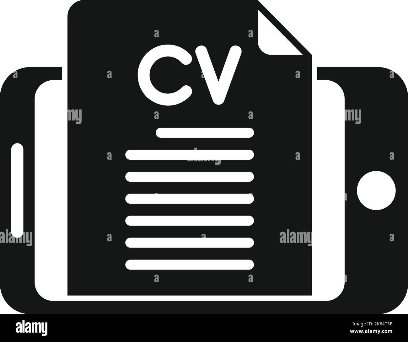 Online cv icon simple vector. Internet hire. Business interview Stock ...