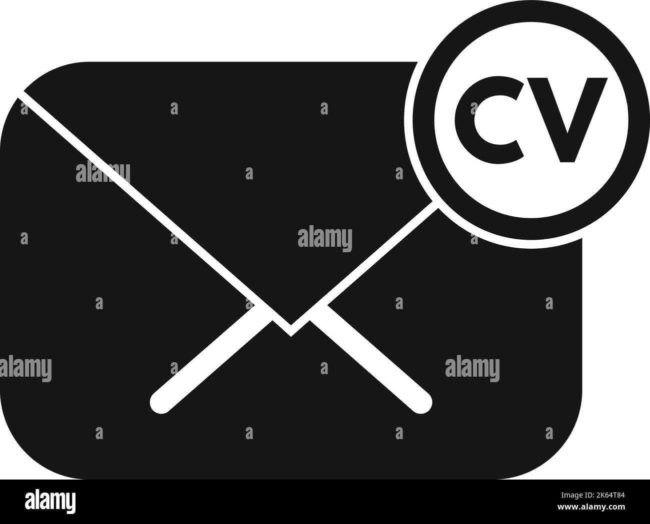 Cv mail icon simple vector. Internet people. Work hire Stock Vector ...