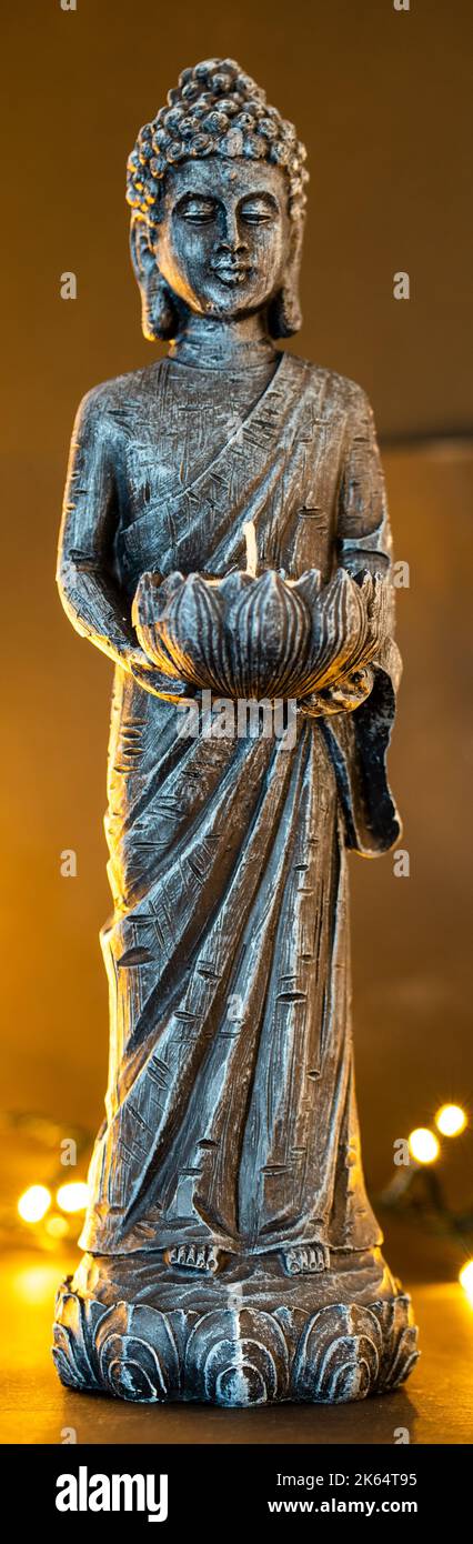 Netherlands. October 2022.buddha statue in calm rest pose. Shakyamuni ...