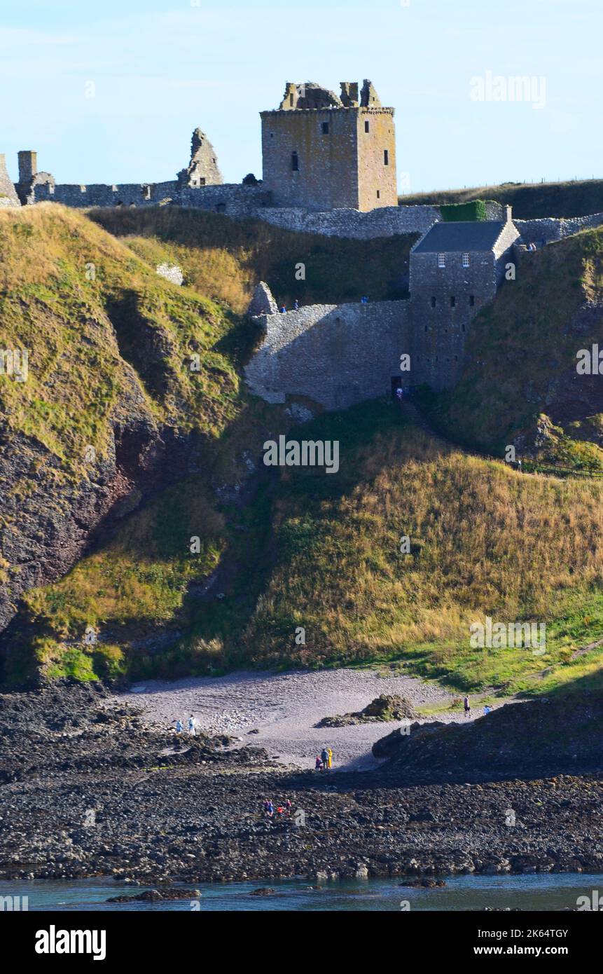 The Dunnottar Castle in Stonehaven, a Scottish historical landmark ...