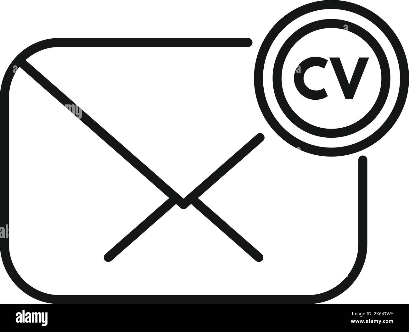 Cv mail icon outline vector. Internet people. Work hire Stock Vector ...