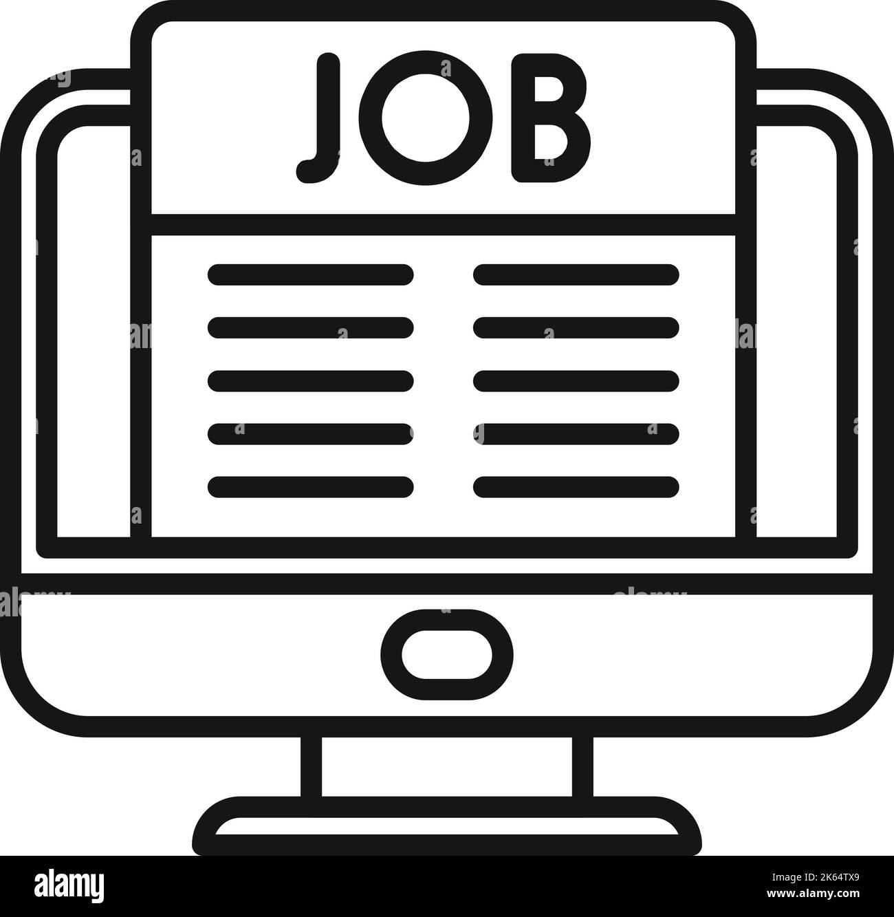Job hire icon outline Cut Out Stock Images & Pictures - Alamy