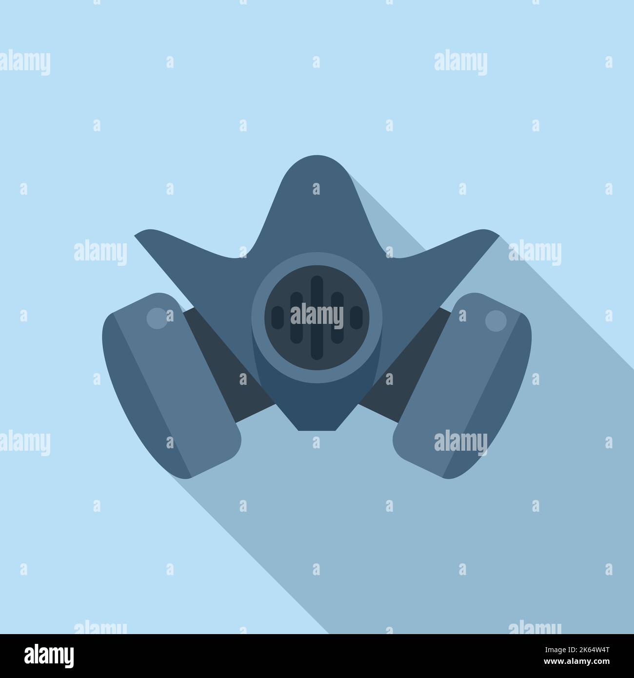 Chemical gas mask icon flat vector. Toxic air. Military helmet Stock ...