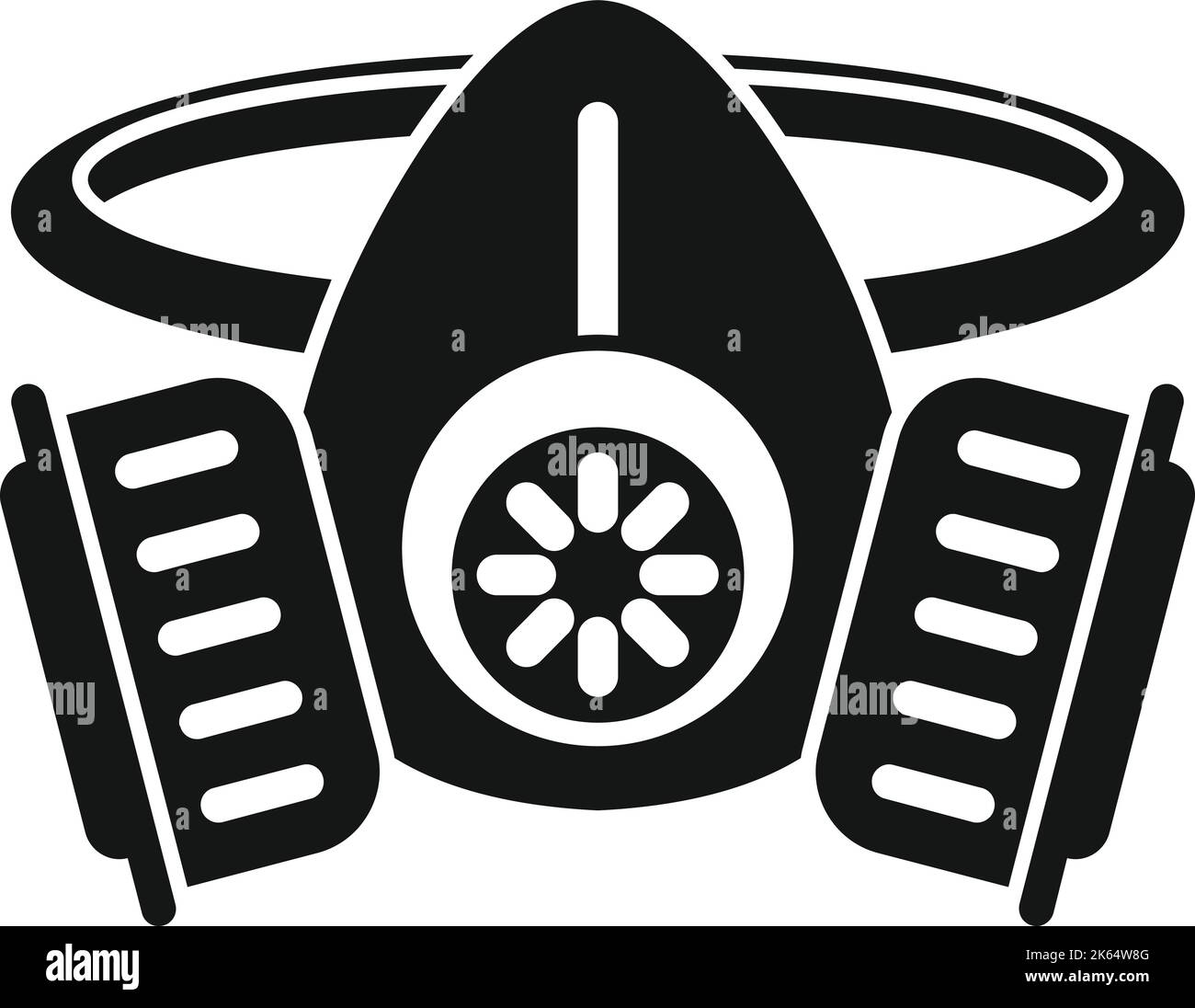 Gas mask icon simple vector. Army toxic. Chemical air Stock Vector ...