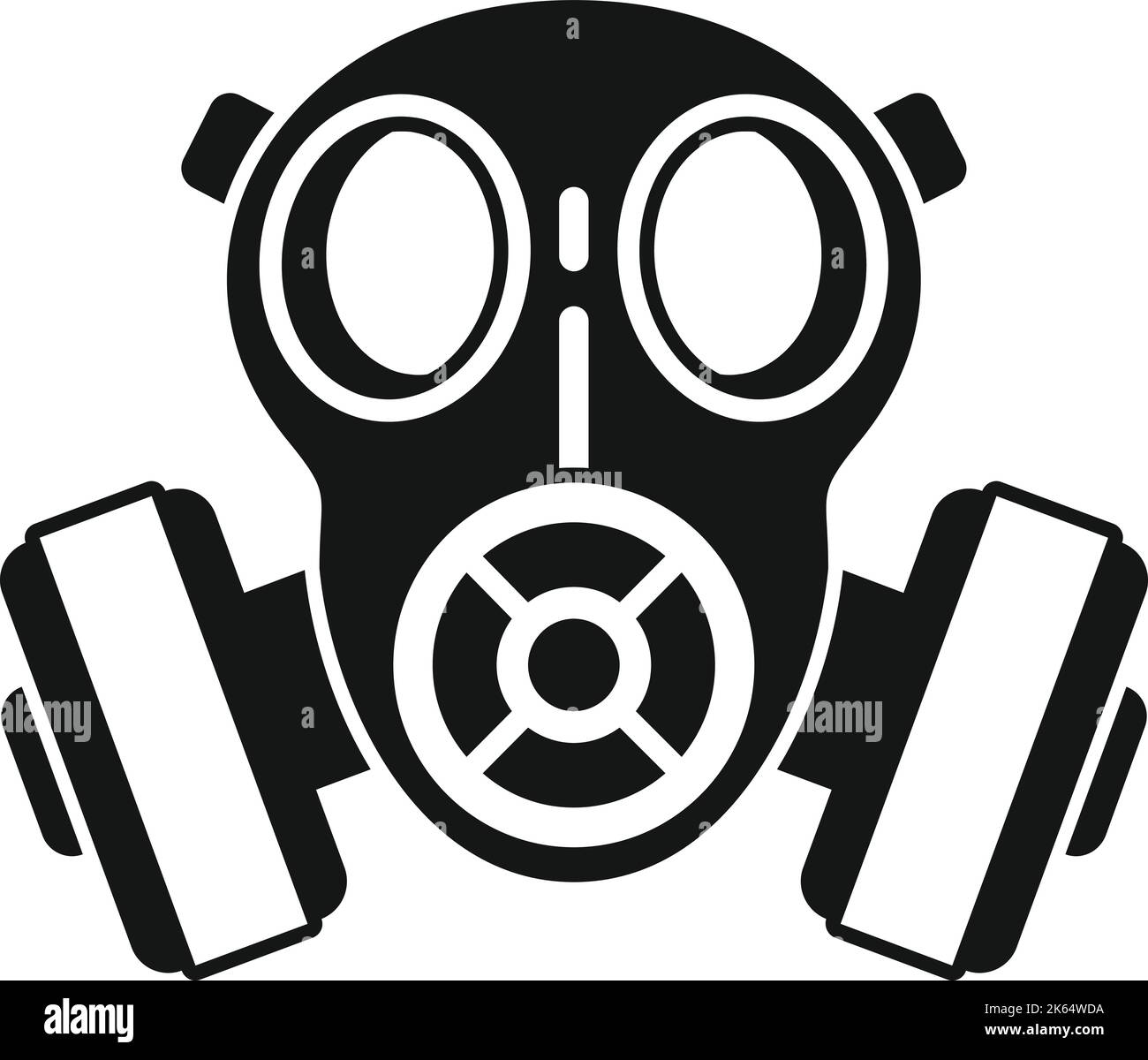 Gas mask helmet icon simple vector. Toxic air. Safety military Stock ...