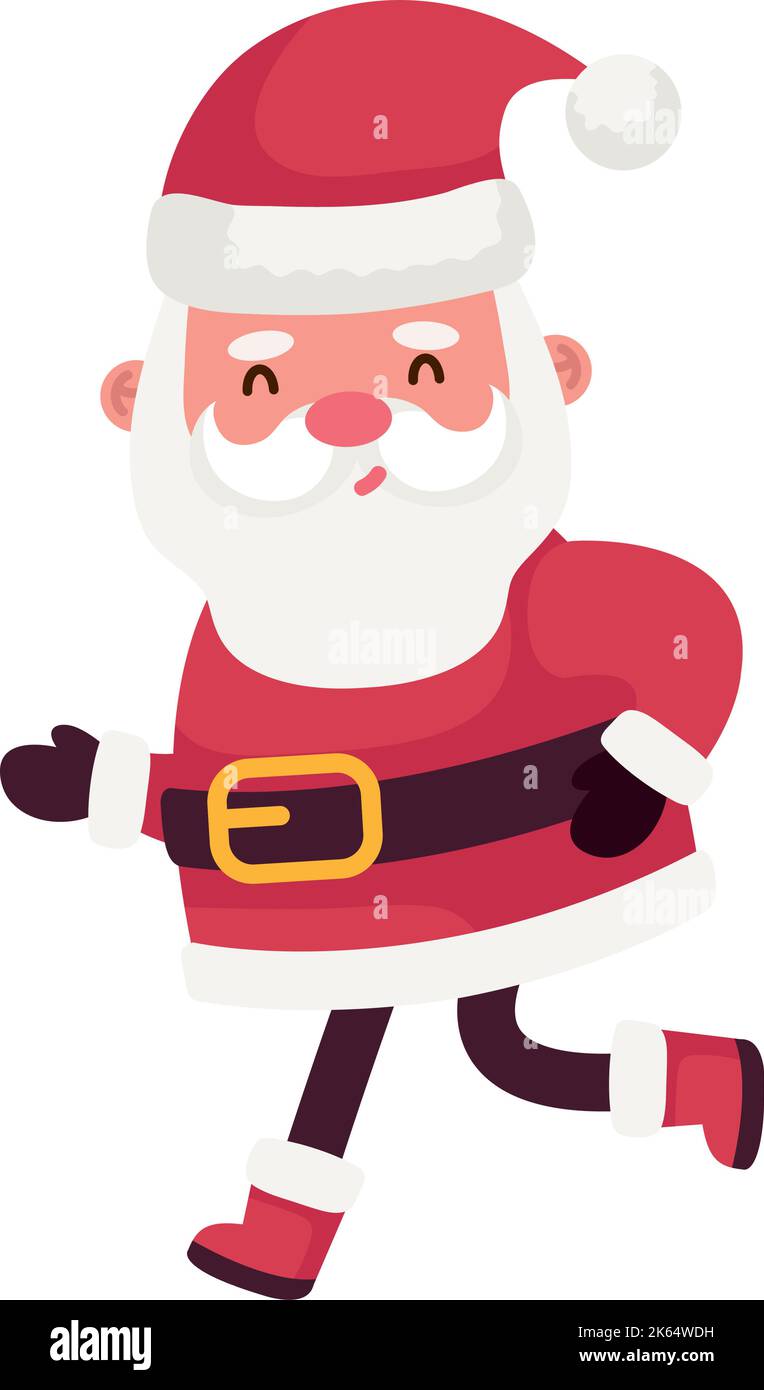 santa claus running Stock Vector Image & Art - Alamy