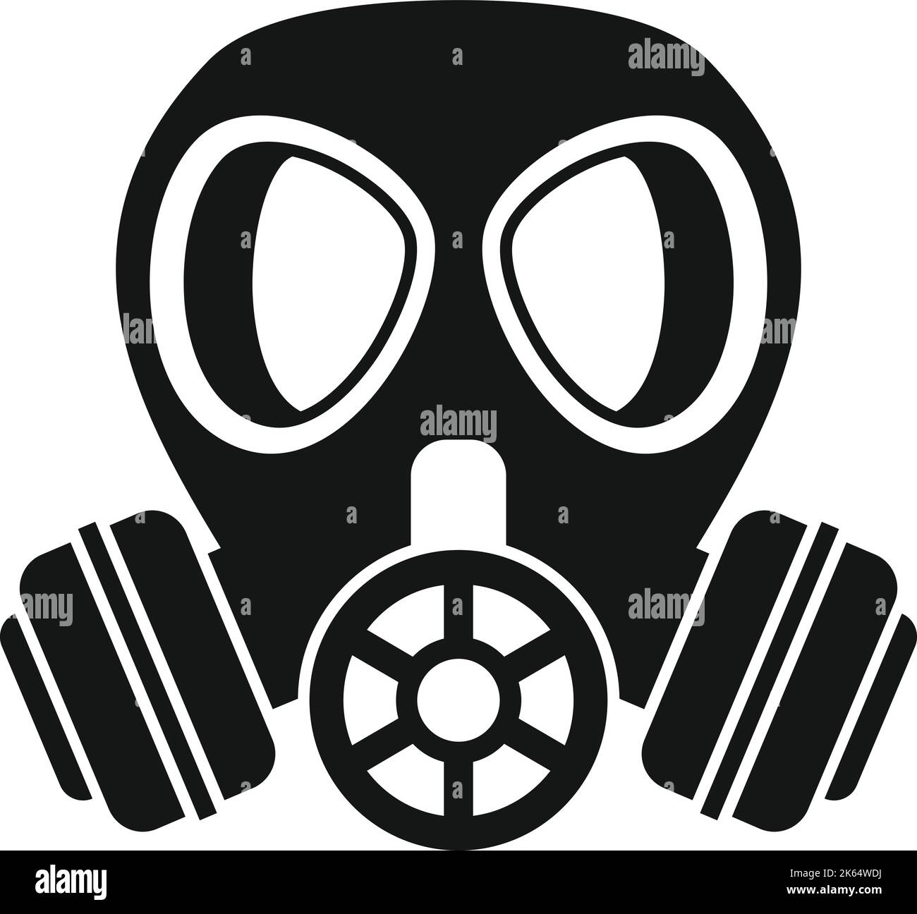 Hazard gas mask icon simple vector. Toxic air. Safety helmet Stock ...