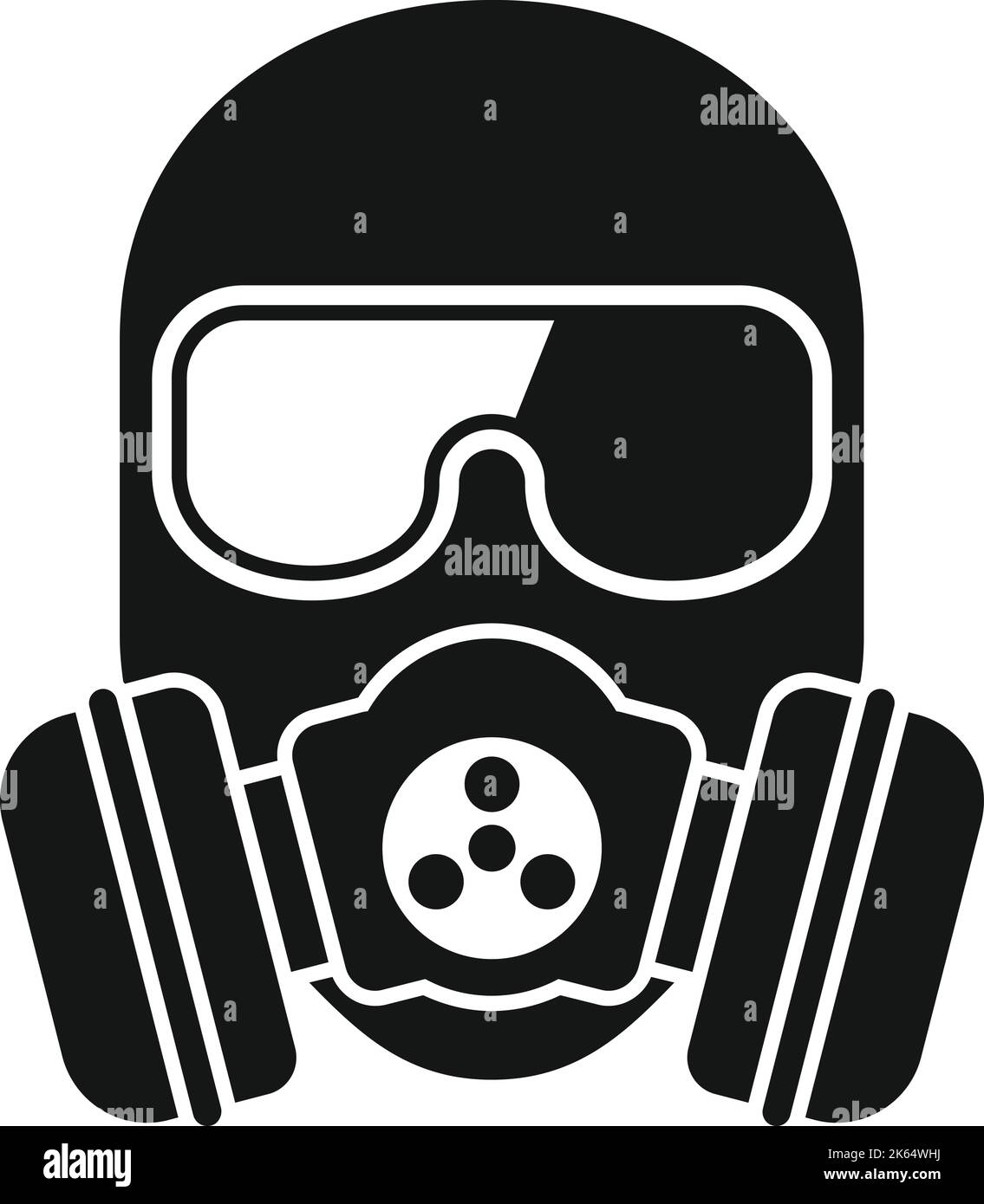 Gas mask terror icon simple vector. Toxic air. Safety military Stock ...