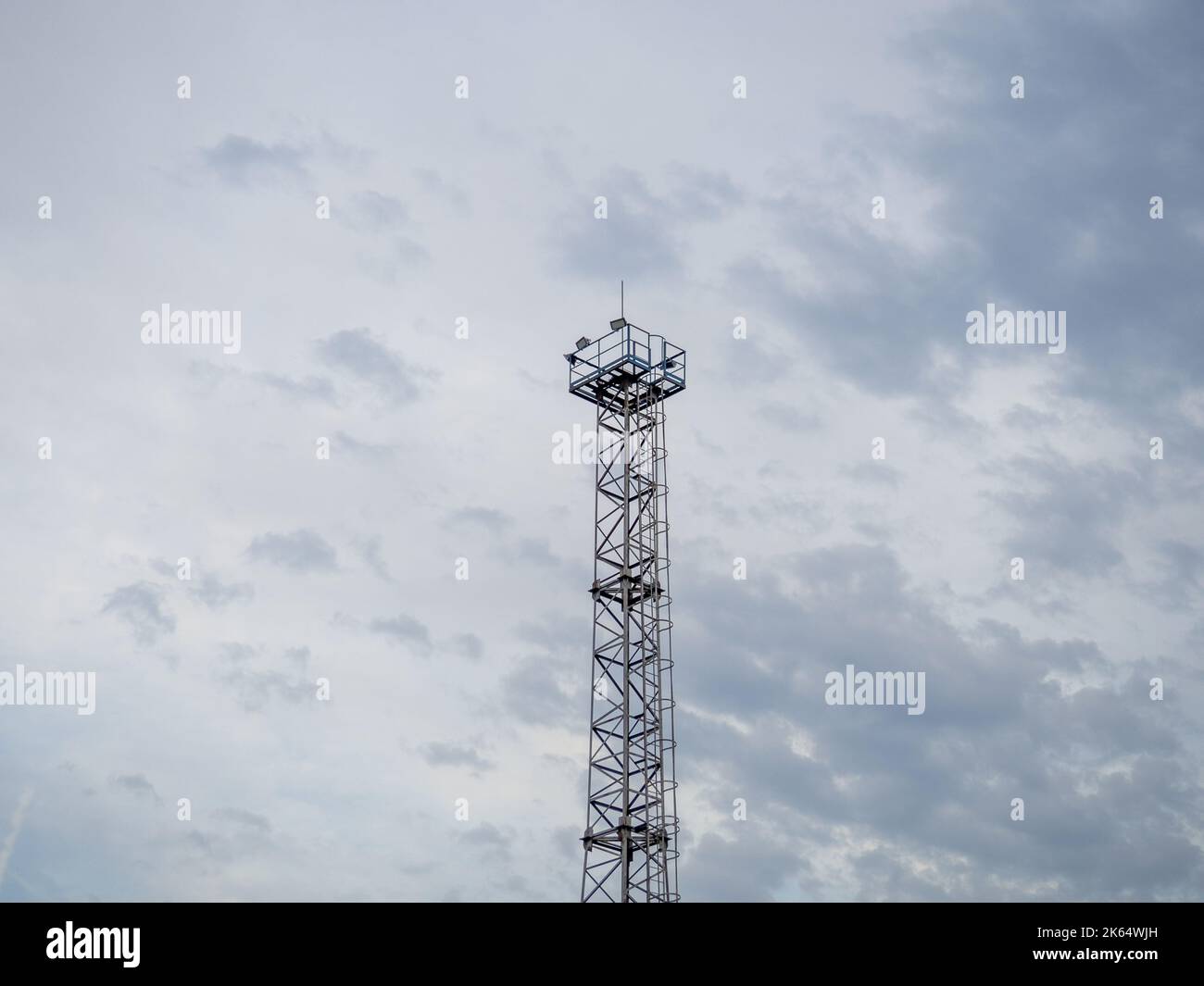 A tower at a strategic facility. Lookout tower. Thin high sentinel ...