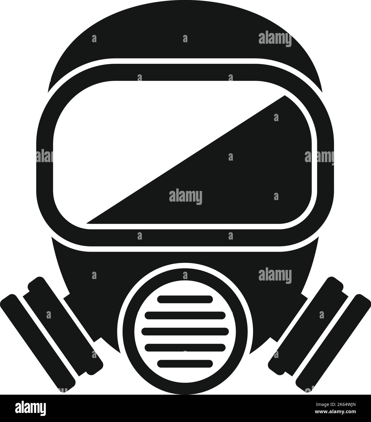 Chemical gas mask icon simple vector. Toxic air. Military helmet Stock ...
