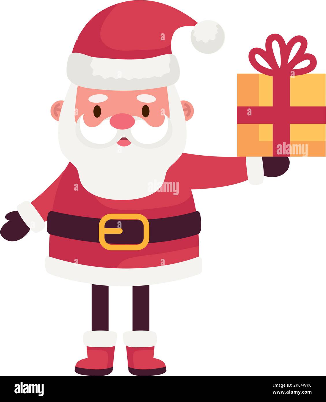 santa claus lifting gift Stock Vector Image & Art - Alamy