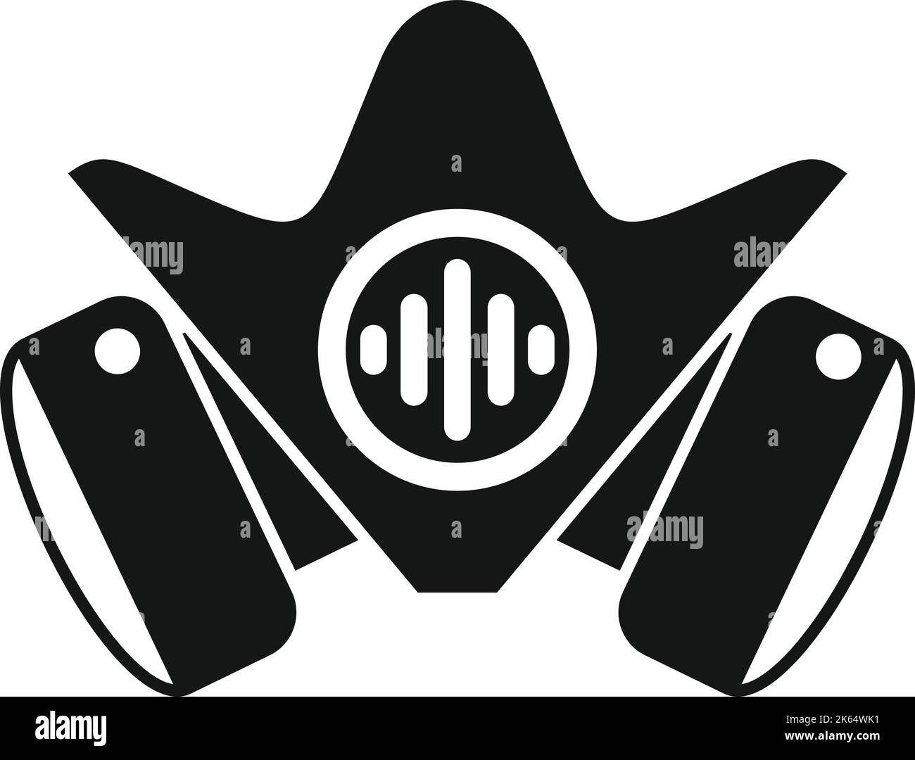 Stencil gas mask icon simple vector. Chemical air. Toxic army Stock ...