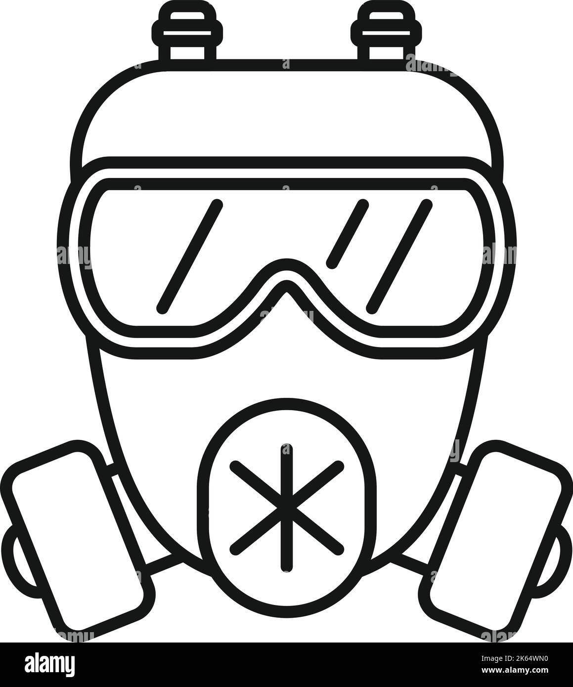 Air gas mask icon outline vector. Chemical respirator. Safety helmet ...