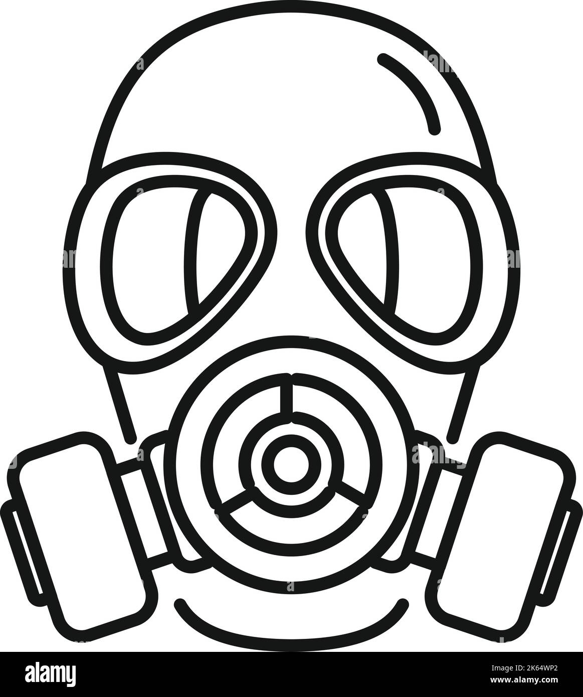 Pollution gas mask icon outline vector. Toxic air. Safety helmet Stock ...