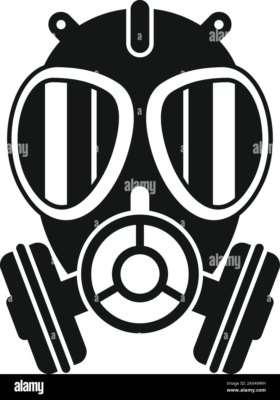 War gas mask icon simple vector. Toxic air. Chemical respirator Stock ...
