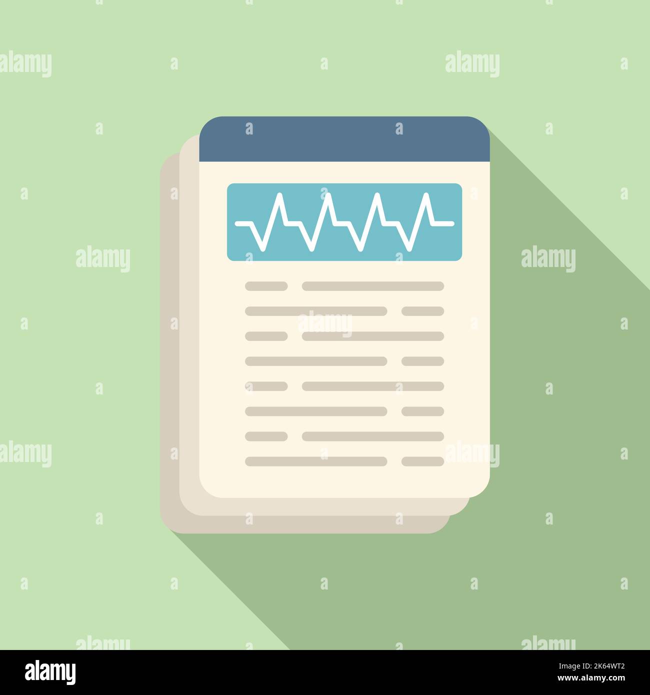 Patient papers icon flat vector. Online doctor. Health medical Stock ...