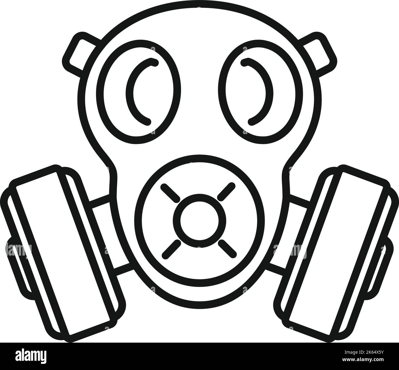 Safety gas mask icon outline vector. Chemical air. Military helmet ...