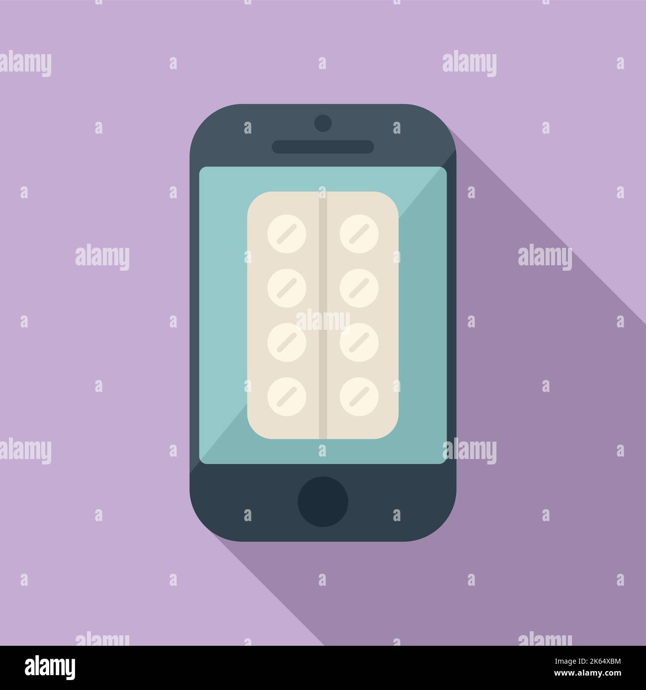 Online medical call icon flat vector. Patient health. Medicine care ...