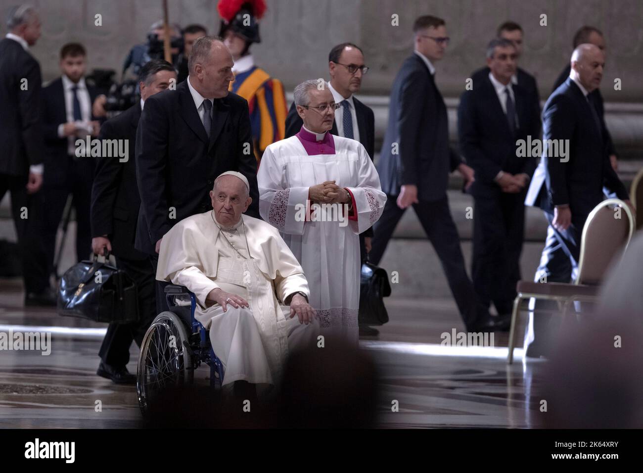 Vatican City, Vatican. 11th Oct, 2022. Pope Francis arrives to ...