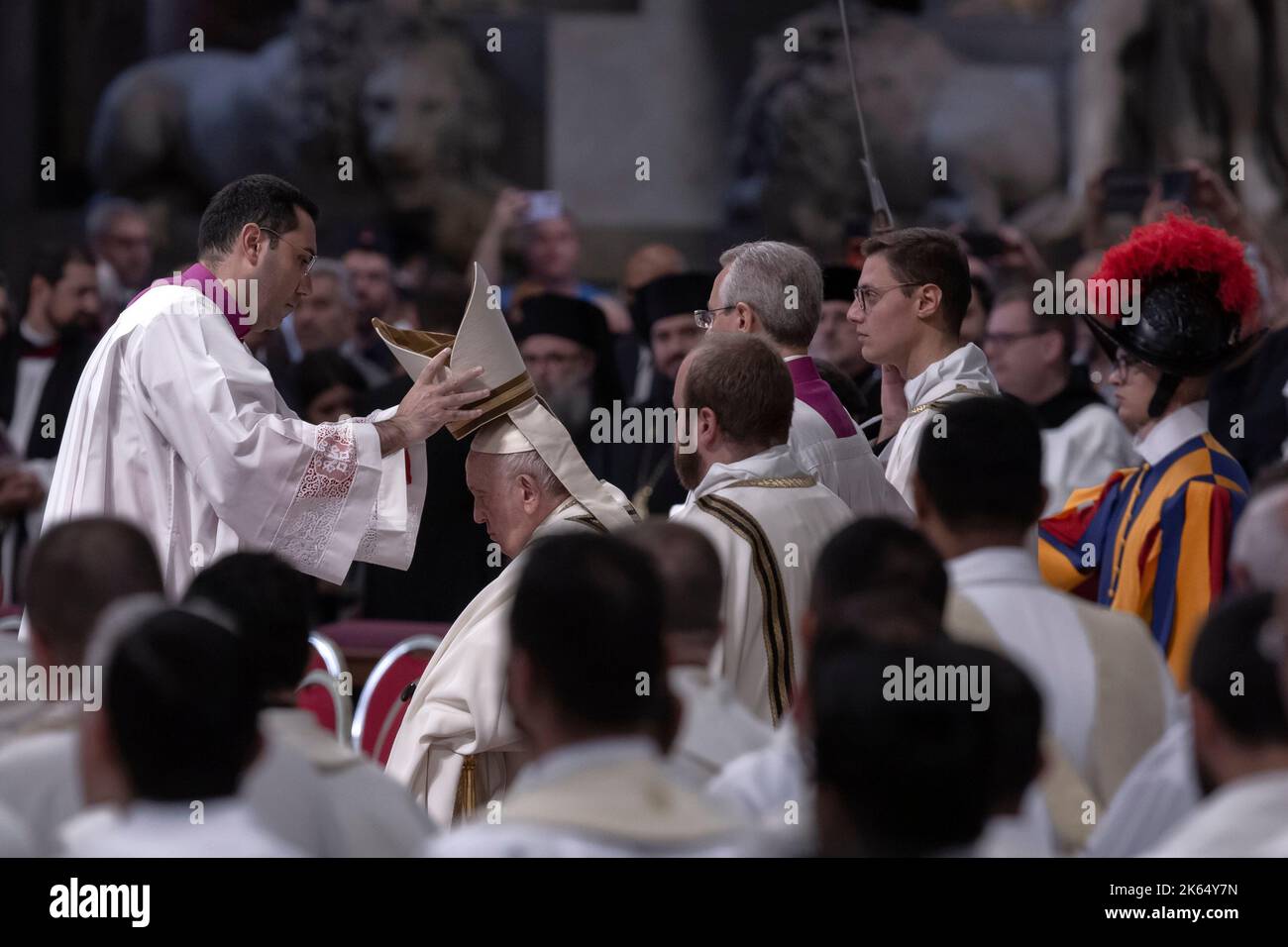 Vatican City, Vatican. 11th Oct, 2022. Pope Francis celebrates a mass ...