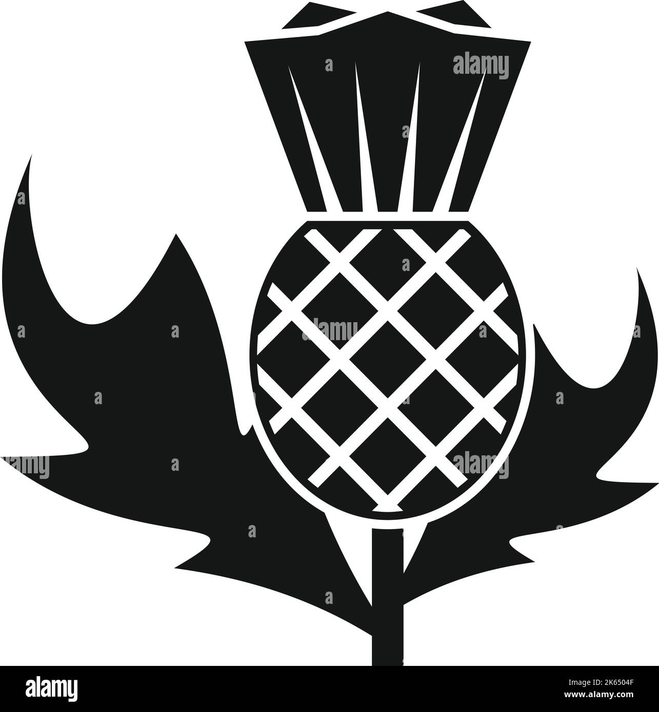 Marianum thistle icon simple vector. Flower milk. Plant burdock Stock ...