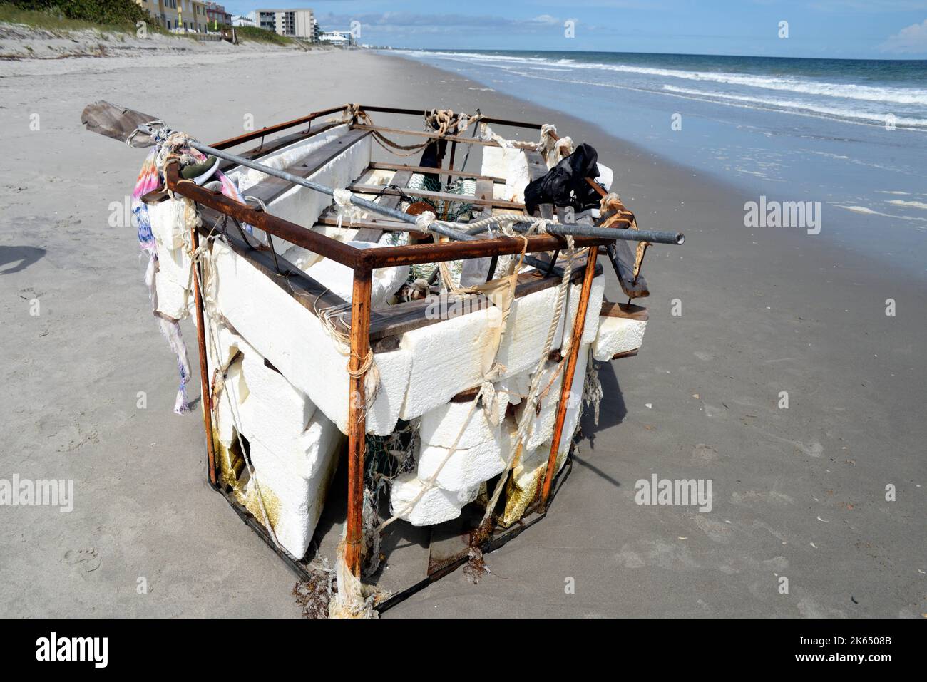 Cuba rafts illegal immigrants atlantic ocean satellite beach hi-res ...