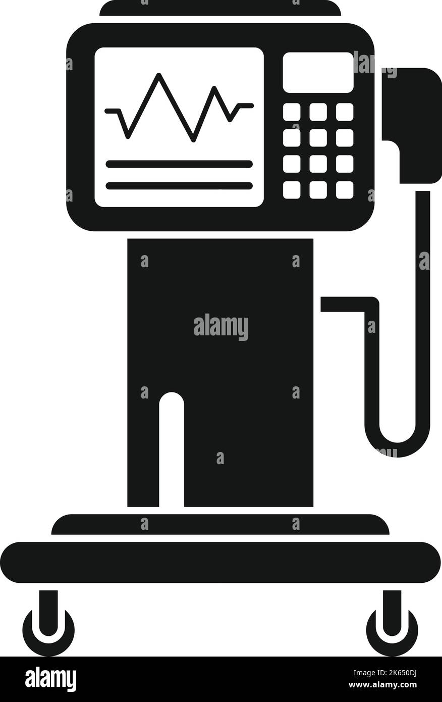 Medical apparatus icon simple vector. Patient machine. Care device ...