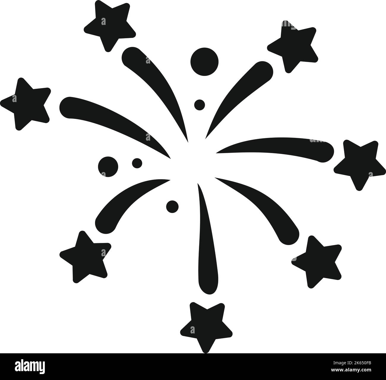 Anniversary firework icon simple vector. Party event. Fun explosion ...