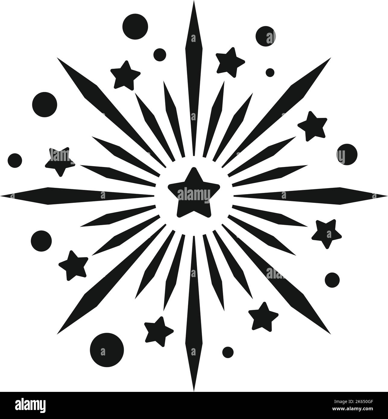 Fun firework icon simple vector. Star event. Carnival celebrate Stock ...