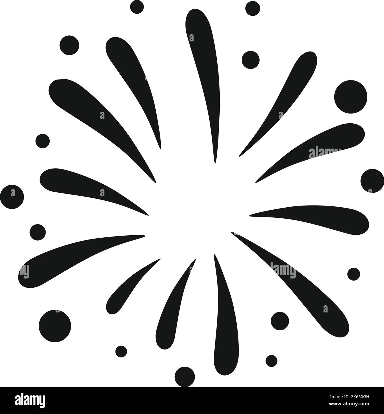 July firework icon simple vector. Carnival party. New year Stock Vector ...
