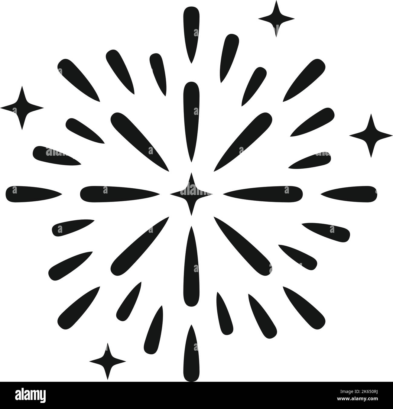 Circle firework icon simple vector. Carnival party. Light explosion ...