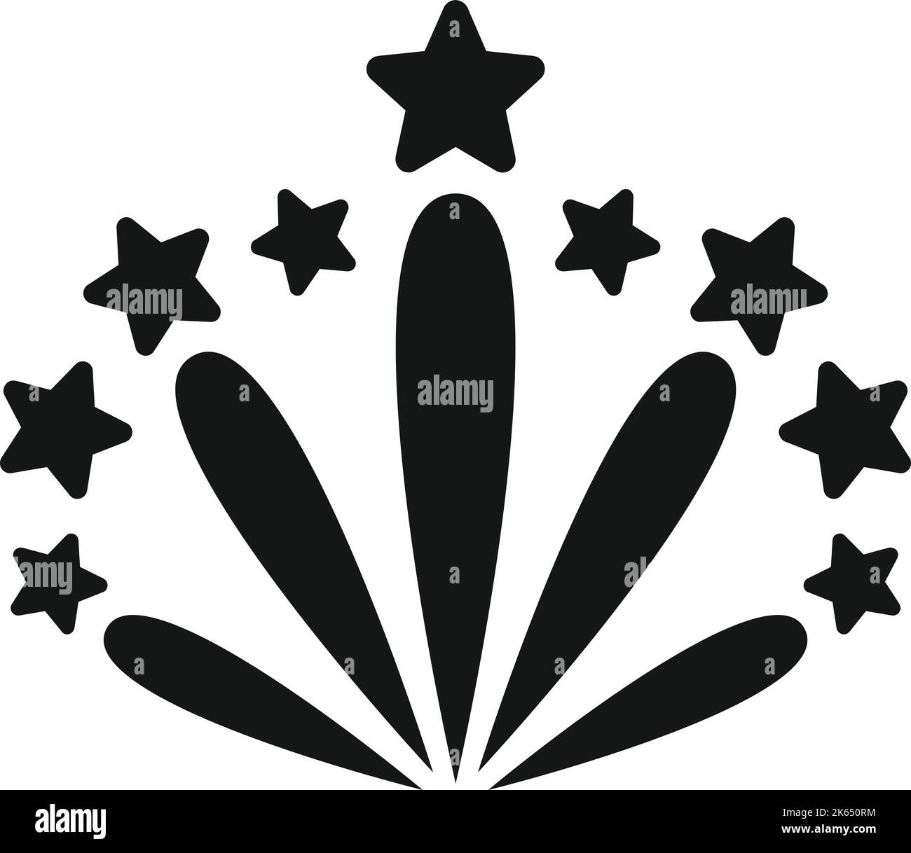 Happy firework icon simple vector. Carnival party. Sky circle Stock ...