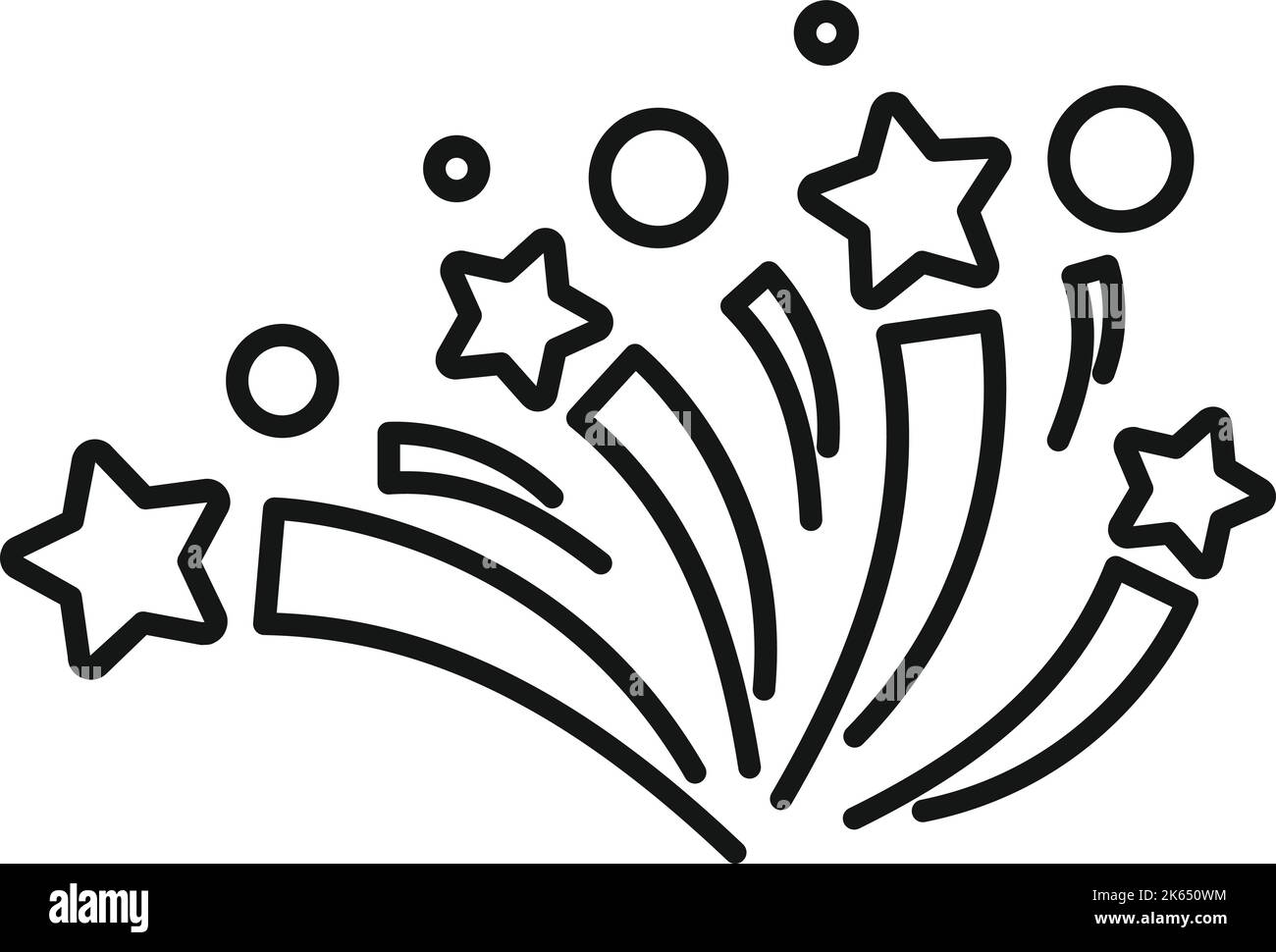 Firework icon outline vector. Carnival event. Star party Stock Vector ...