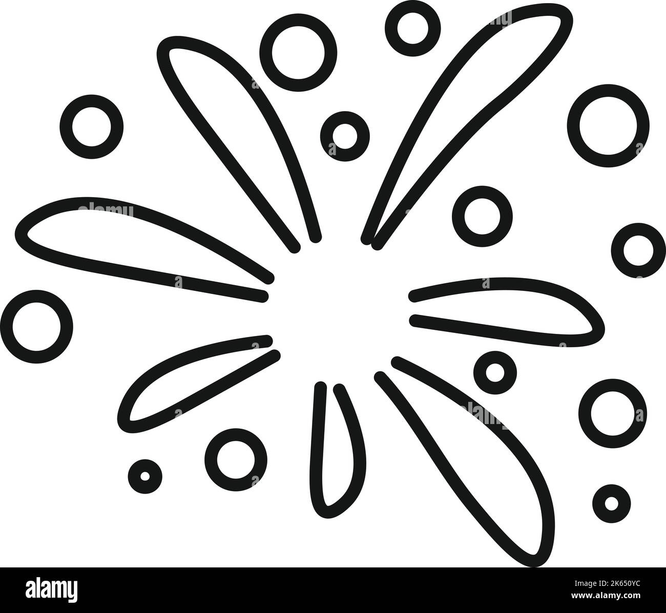 Party firework icon outline vector. Anniversary event. Light explosion ...