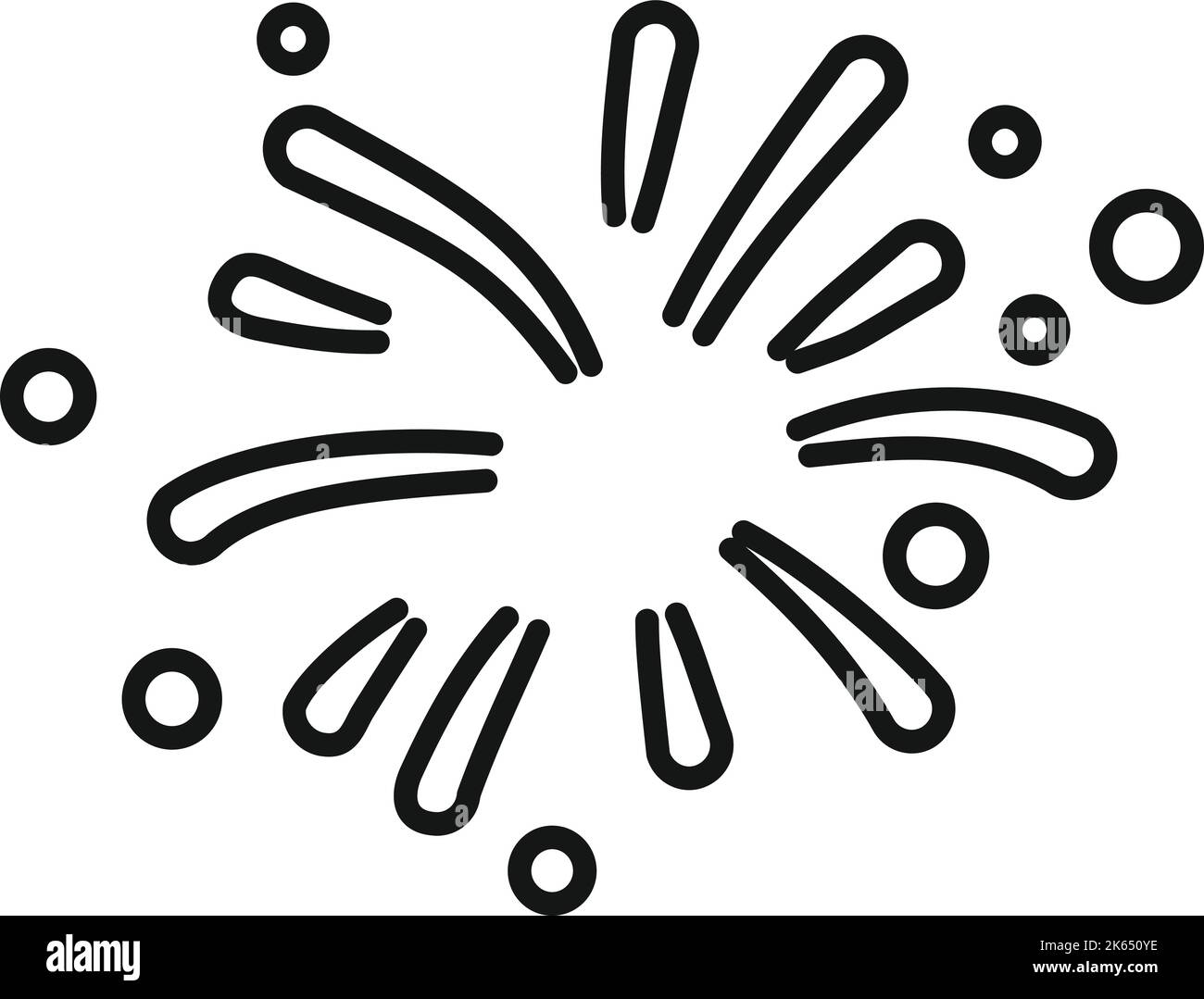 Firework event icon outline vector. Carnival party. New celebrate Stock ...