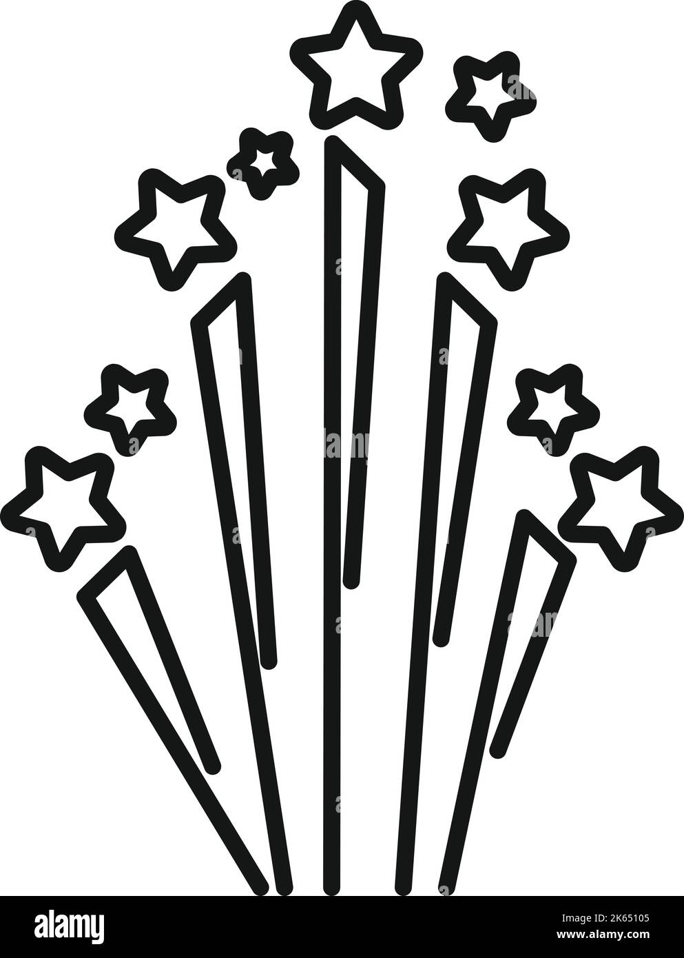 Display firework icon outline vector. Carnival event. New celebrate ...